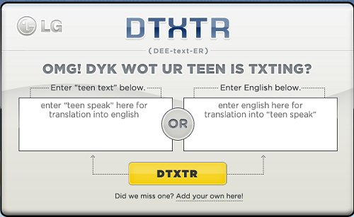 LG Launches DTXTR Site To Translate Text Messages OhGizmo 