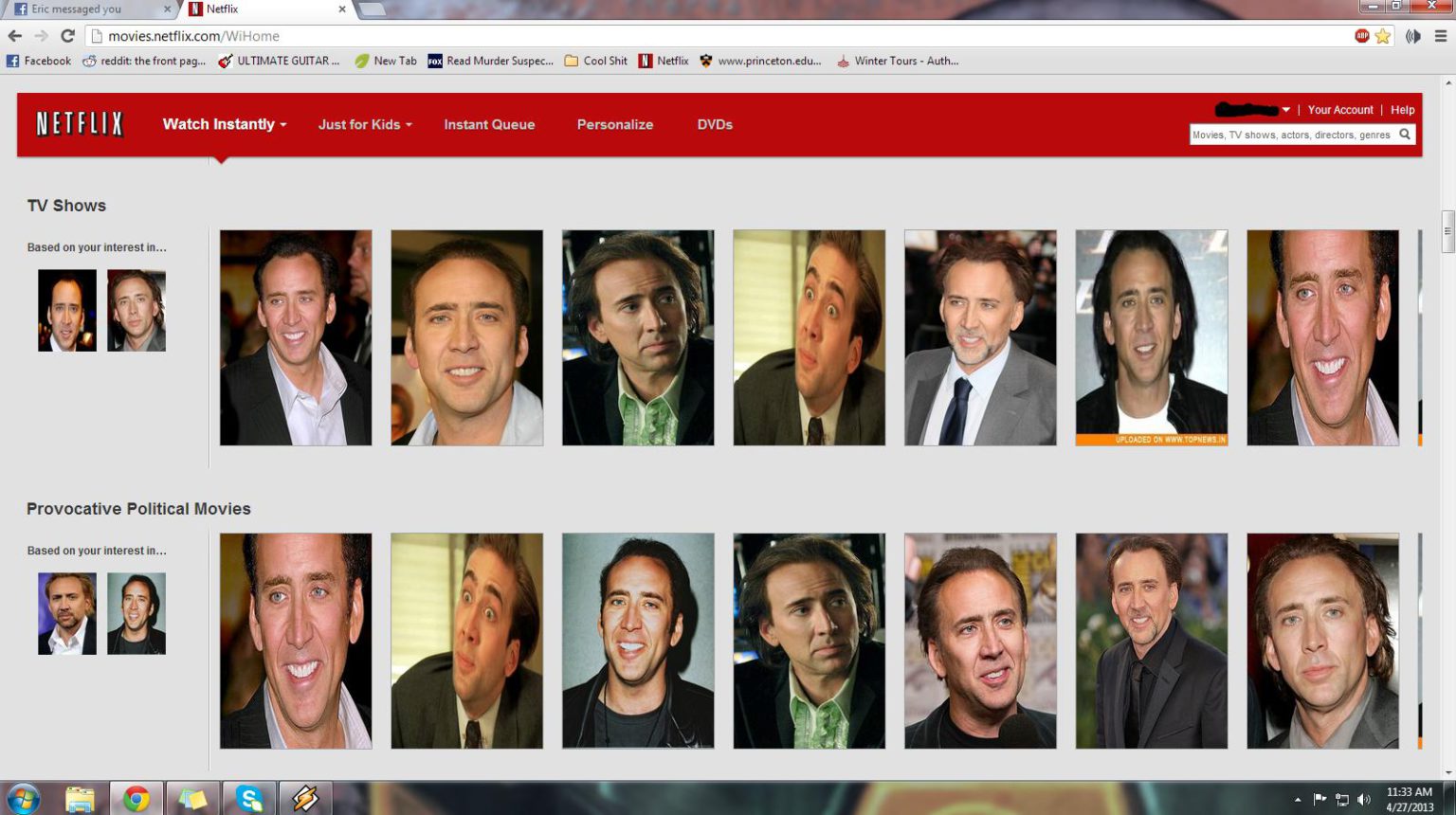 Nic Cage, In Your Face, (No) Thanks to nCage Browser Extension | OhGizmo!